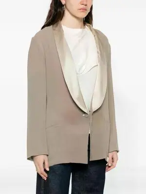 Alberta Ferretti Single-button Blazer With Shawl Lapel