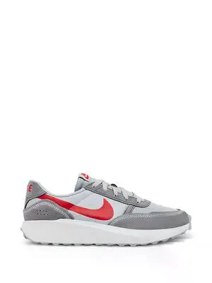 Nike Waffle Sneakers With Logo Detailing And Suede Trims - Grey