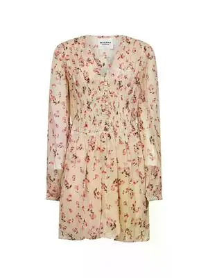 Isabel Marant Étoile Button Floral Smocked Dress
