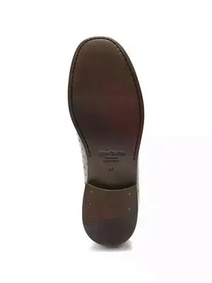 Acne Studios Embossed Detail Calf Leather Loafers - Black
