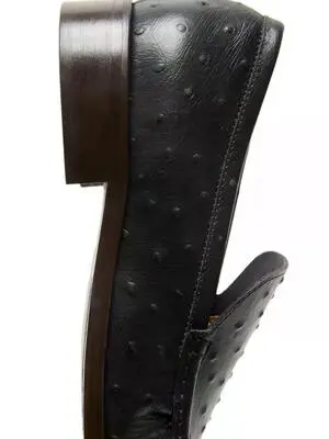 Acne Studios Embossed Detail Calf Leather Loafers - Black