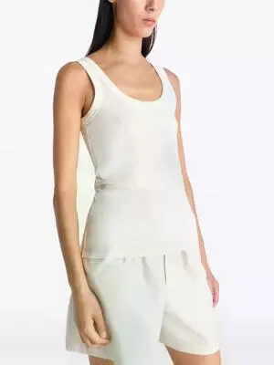 LEMAIRE Ribbed Scoop Neck Tank Top - Neutrals