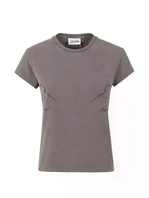 JEAN PAUL GAULTIER Graphic Embroidered T-shirt - Grey
