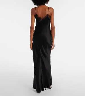 NILI LOTAN Sylas Silk Satin Gown