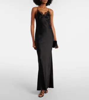 NILI LOTAN Sylas Silk Satin Gown