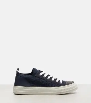 Brunello Cucinelli Monili Suede-trimmed Sneakers