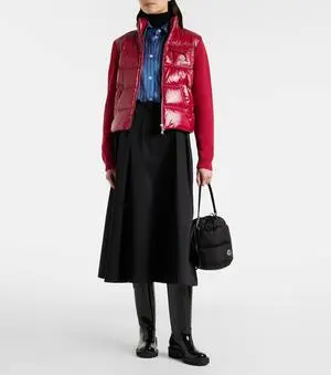 Moncler Down-paneled Virgin Wool Cardigan