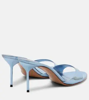 Paris Texas Lidia 70 Patent Leather Mules - Blue