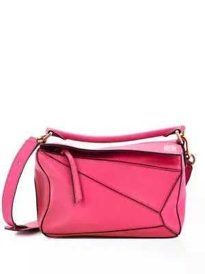 Loewe Loewe Puzzle Bag Leather Satchel Pink