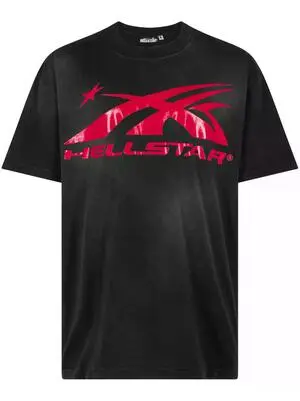 HELLSTAR Sport Logo Gel Red T-shirt - Black