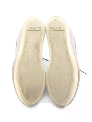 Miu Miu Stud-embellished Denim Platform Sneakers