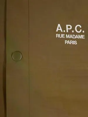 A.p.c. Buttoned Logo Detail Shirt Jacket - Brown