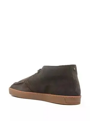 Canali Suede Lace-up Ankle Boots