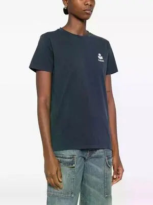MARANT ETOILE Logo Embroidered T-shirt - Blue