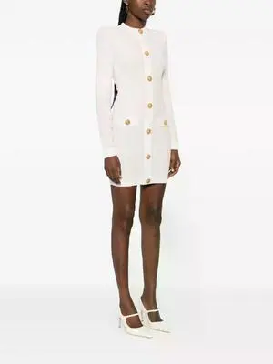 Balmain Buttoned Mini Dress - Pink