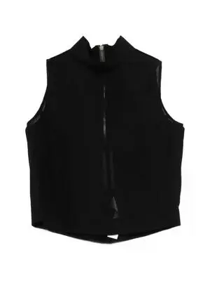 Rick Owens Tabard Zip-up Top - Black