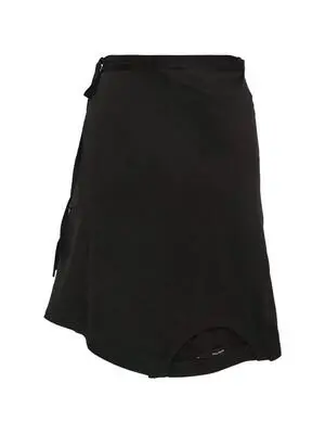 PUSHBUTTON Tie-waist Mini Skirt - Black