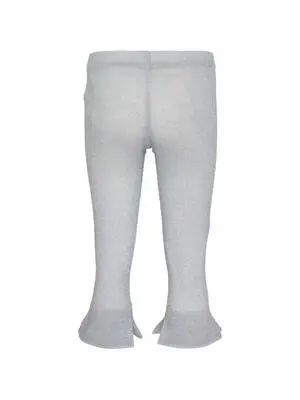 PUSHBUTTON Ruffled Hem Trousers - Silver
