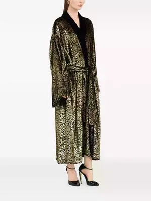 Roberto Cavalli Fil Coupé Leopard-print Coat