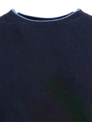 KANGRA Crew Neck Sweater With Contrast Trim