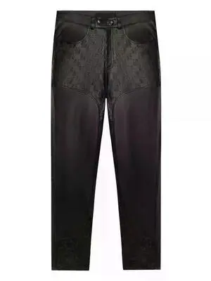 Place Of Ëlms Monolink Debossed Leather Trousers