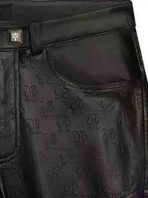 Place Of Ëlms Monolink Debossed Leather Trousers