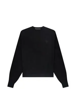 Place Of Ëlms Embroidered Crew-neck Sweater - Black