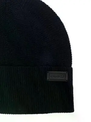Canali Logo Patch Beanie