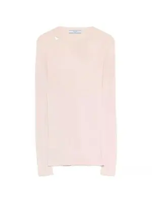 Prada Appliqué Wool Crew Neck Jumper