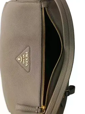 Prada Leather Shoulder Bag - Grey