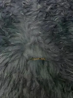 GANNI Long Pile Alternative Fur Scarf - Grey