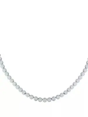 LB EXCLUSIVE 17.50 Carat Diamond Tennis Necklace In 18k White Gold - Silver
