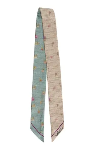 VALENTINO Papier Floral Silk Bandeau Scarf Os