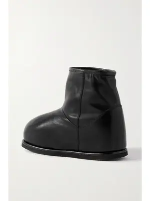 Amina Muaddi Heidi Shearling-lined Leather Boots - Black