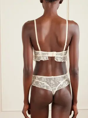 ERES Seigle Embroidered Mesh Briefs - Neutrals