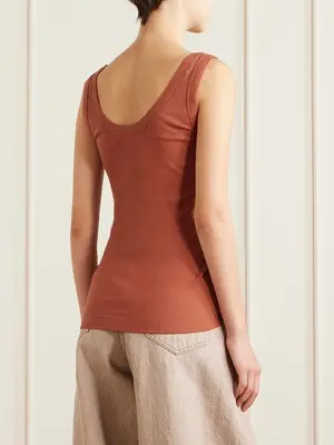 Brunello Cucinelli Ribbed Cotton-blend Tank