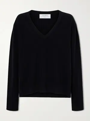 LA LIGNE V-neck Cashmere Pullover - Black
