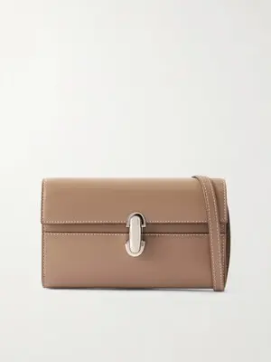 Savette Symmetry Mini Leather Shoulder Bag Brown