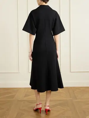 JIL SANDER Paneled Midi Dress - Black