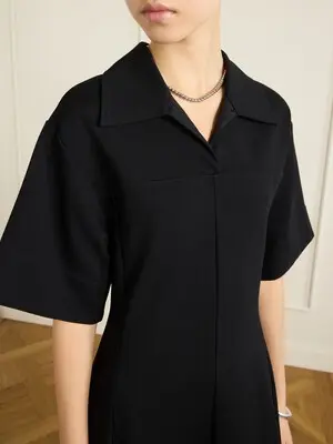 JIL SANDER Paneled Midi Dress - Black