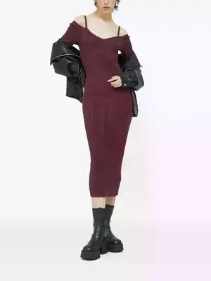 Abercrombie V-neck Midi Dress - Red