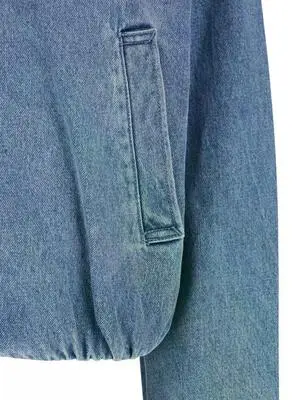 Michael Kors Denim Zip-up Jacket With Elasticated Hem