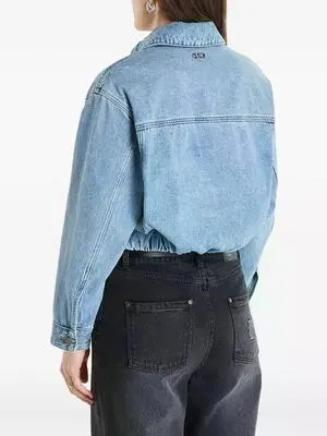 Michael Kors Denim Zip-up Jacket With Elasticated Hem