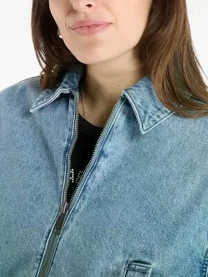 Michael Kors Denim Zip-up Jacket With Elasticated Hem