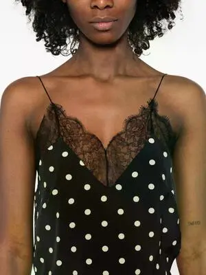 Françoise Layla Polka-dot Lace Top