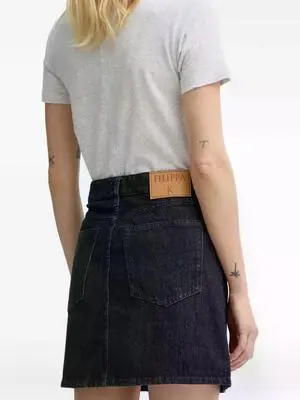 Filippa K Denim Mini Skirt With Logo Patch