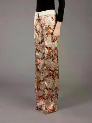 Giles Printed Silk Blend Trousers