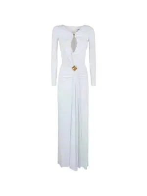 Elisabetta Franchi Maxi Dress With Gold-tone Hardware