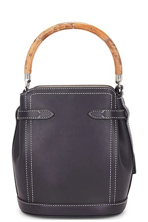 Ralph Lauren Small Bucket Bag With Bamboo Handle