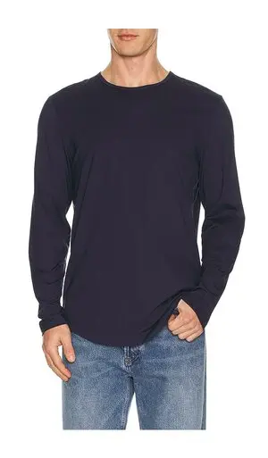 CUTS Ao Long Sleeve Curve Hem Tee In . Also
